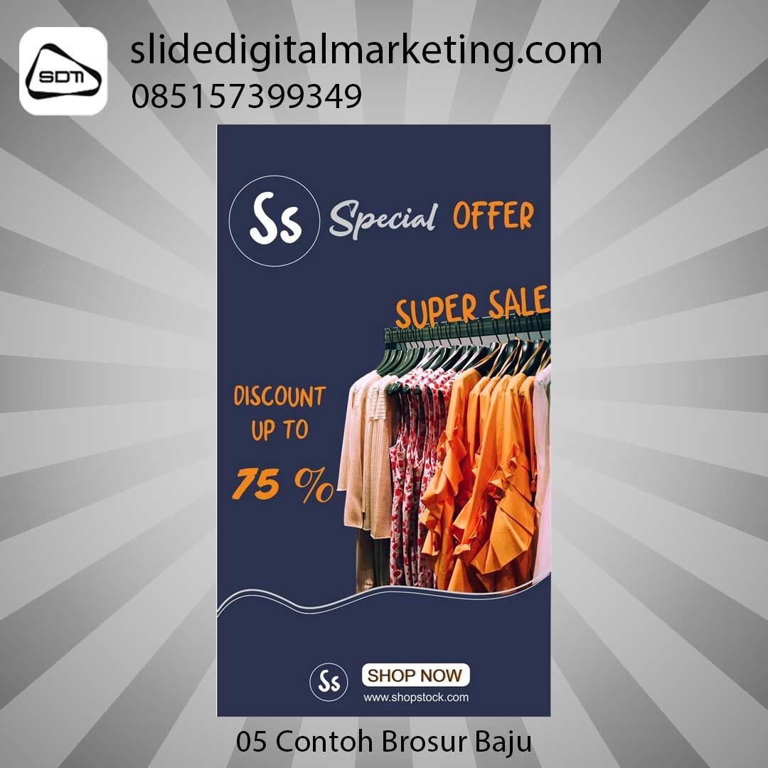 10+ Contoh Brosur Pamflet Leaflet Poster Produk Baju