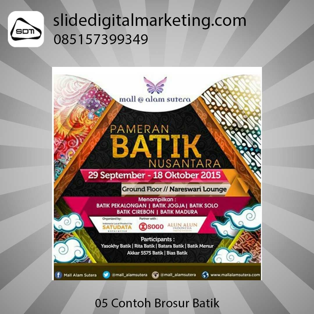 10+ Contoh Brosur Pamflet Leaflet Poster Batik