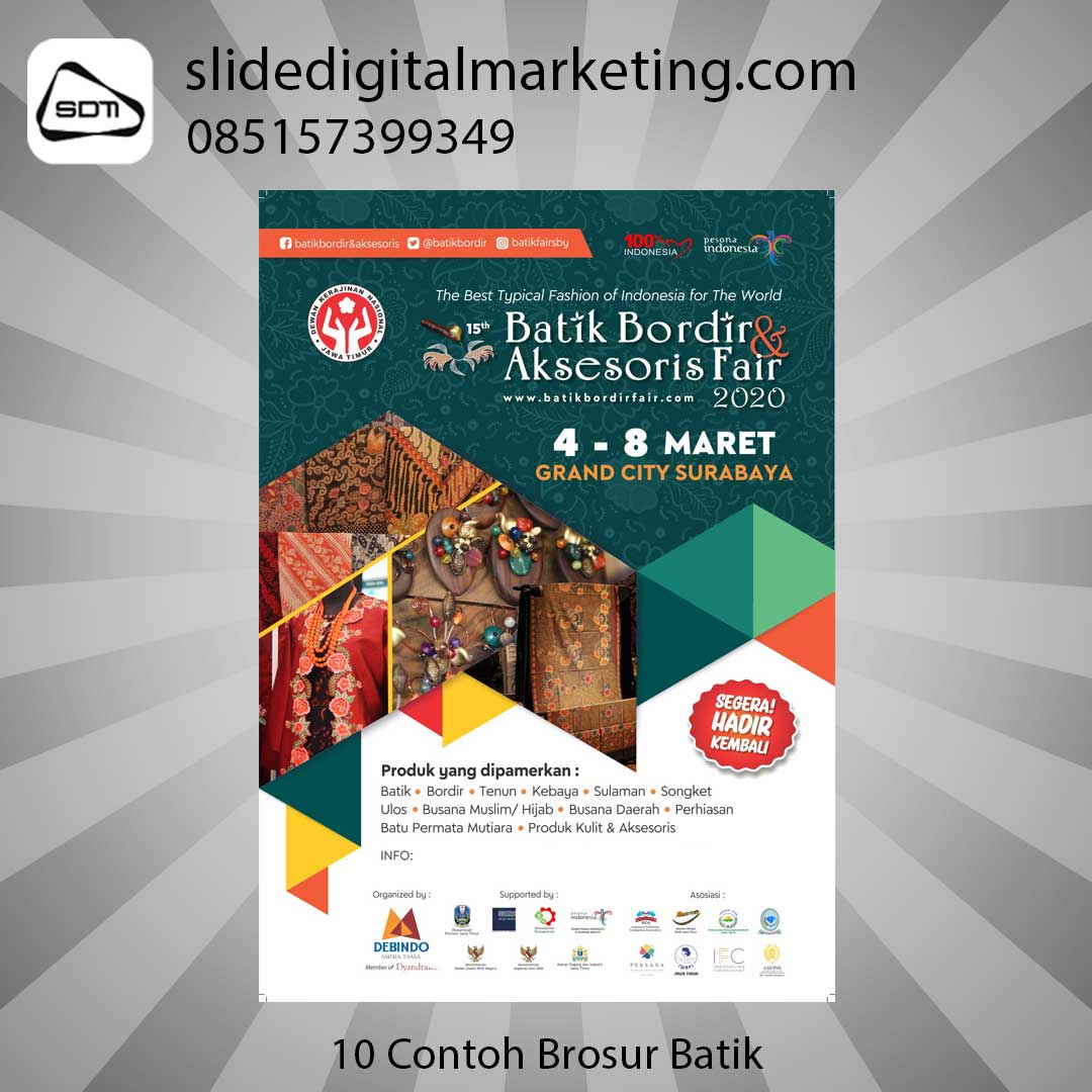 10+ Contoh Brosur Pamflet Leaflet Poster Batik
