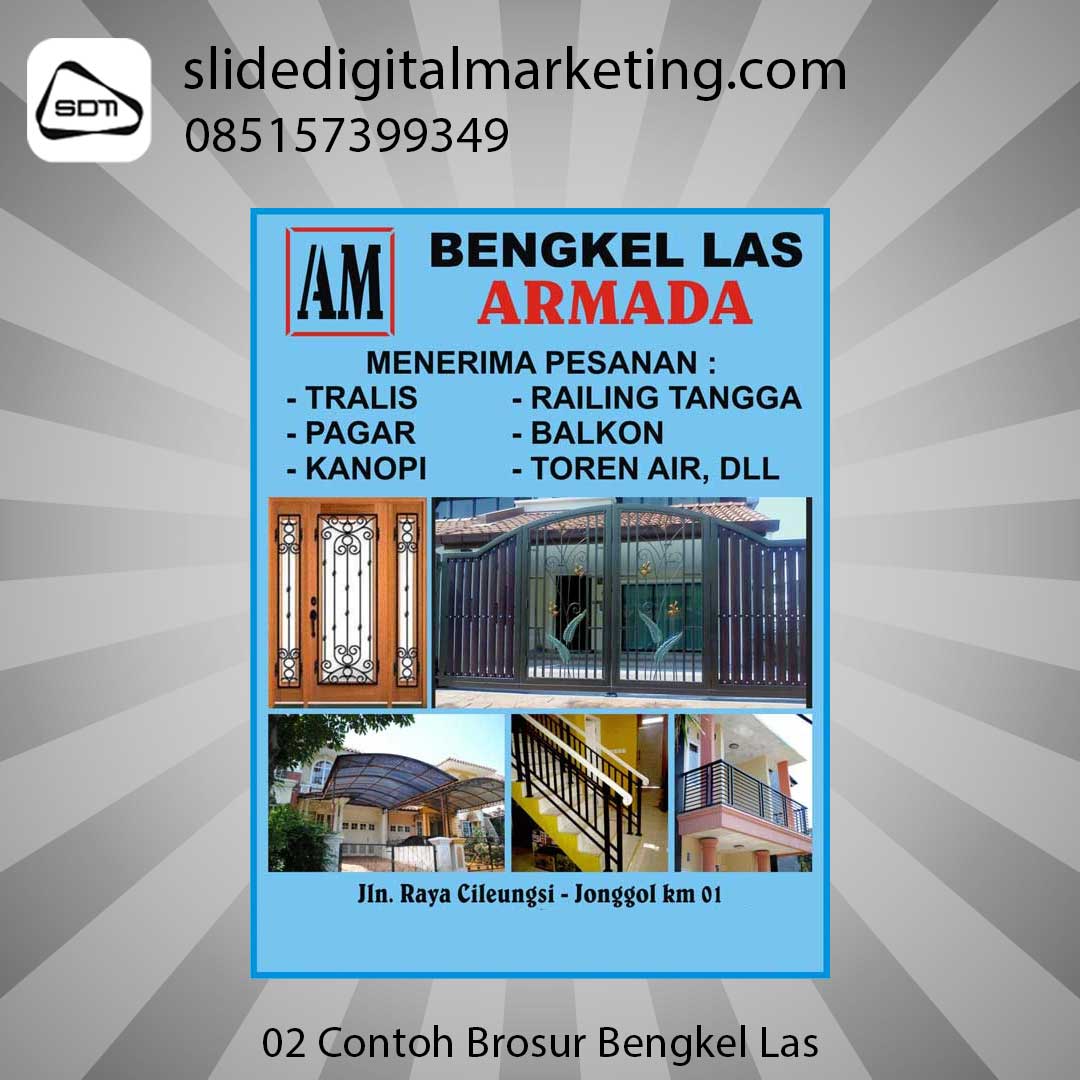 10+ Contoh Brosur Pamflet Leaflet Poster Produk Bengkel Las