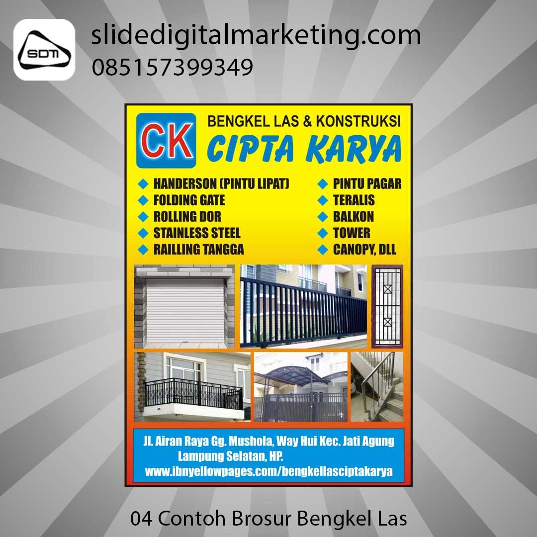 10+ Contoh Brosur Pamflet Leaflet Poster Produk Bengkel Las