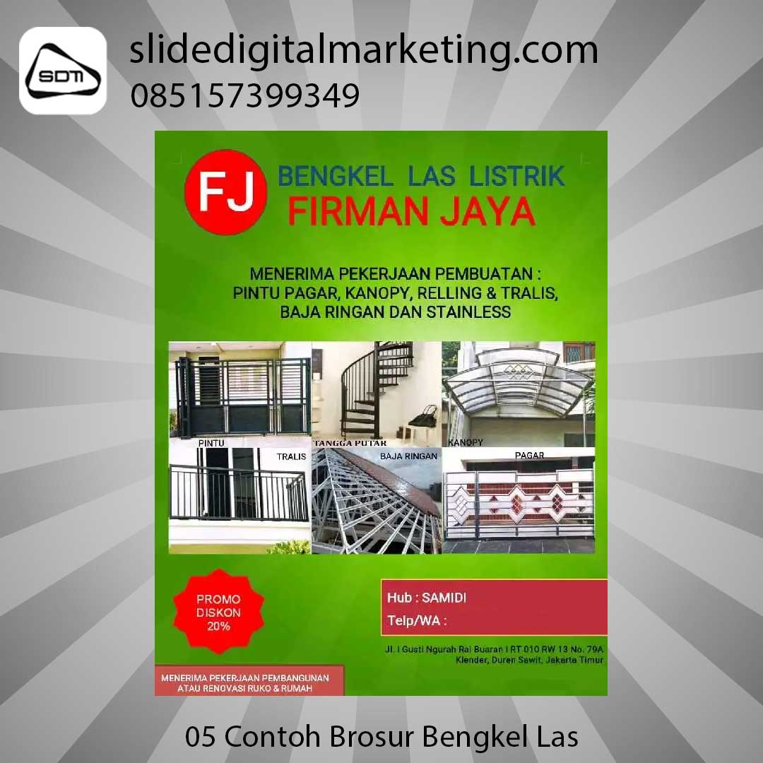 10+ Contoh Brosur Pamflet Leaflet Poster Produk Bengkel Las