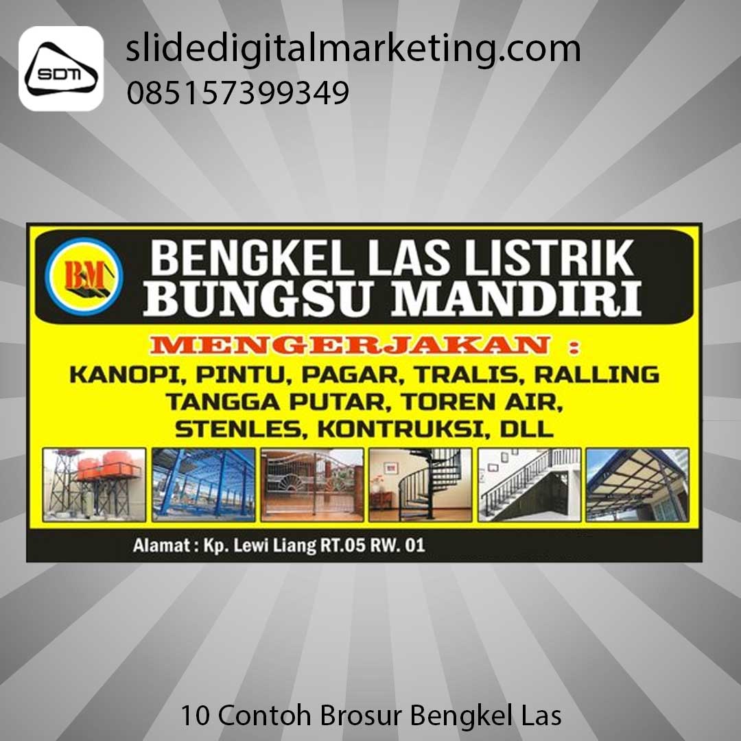 10+ Contoh Brosur Pamflet Leaflet Poster Produk Bengkel Las