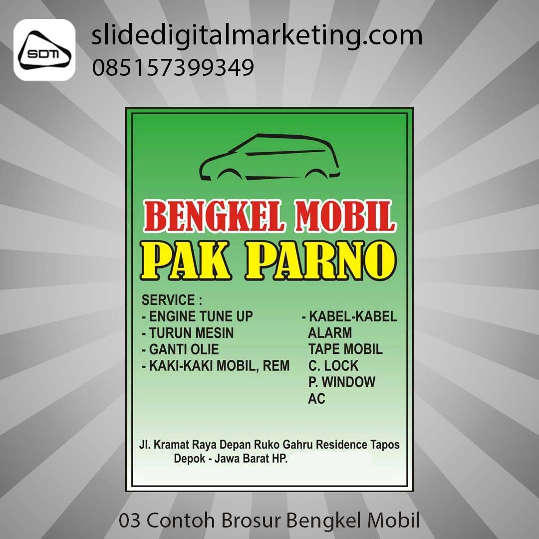 10+ Contoh Brosur Pamflet Leaflet Poster Produk Bengkel Mobil