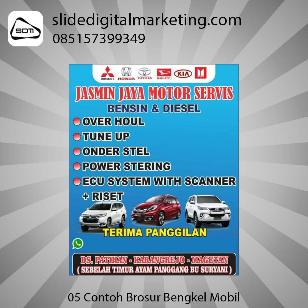 10+ Contoh Brosur Pamflet Leaflet Poster Produk Bengkel Mobil