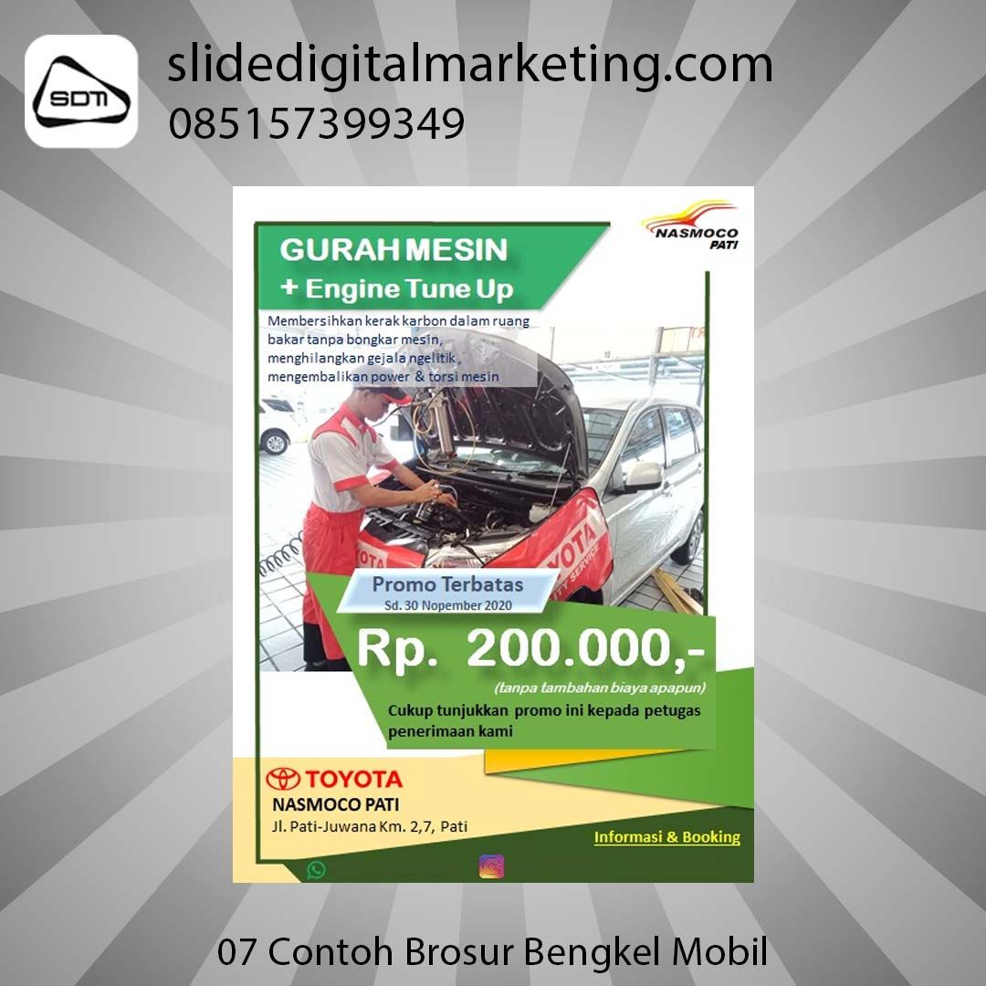10+ Contoh Brosur Pamflet Leaflet Poster Produk Bengkel Mobil