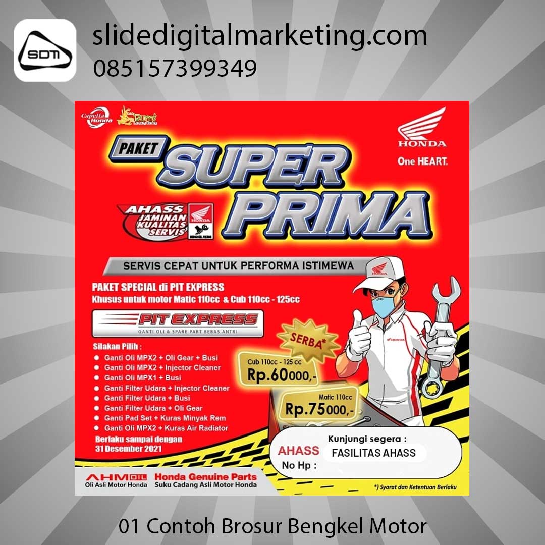 10+ Contoh Brosur Pamflet Leaflet Poster Bengkel Motor