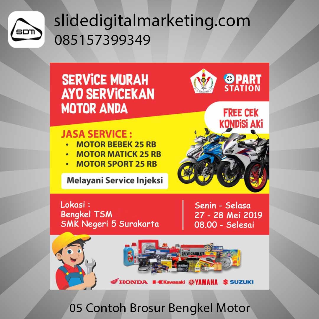 10+ Contoh Brosur Pamflet Leaflet Poster Bengkel Motor