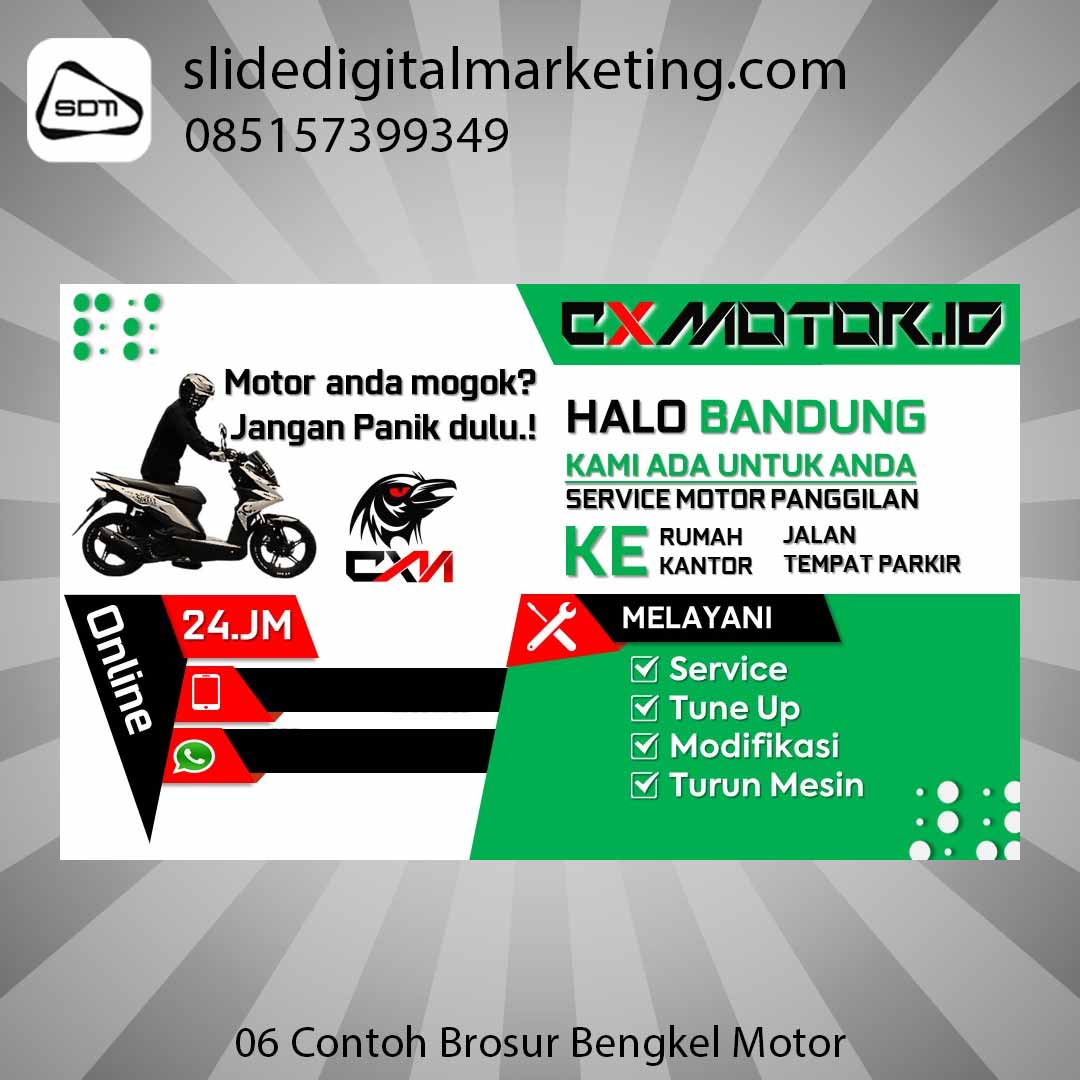 10+ Contoh Brosur Pamflet Leaflet Poster Bengkel Motor