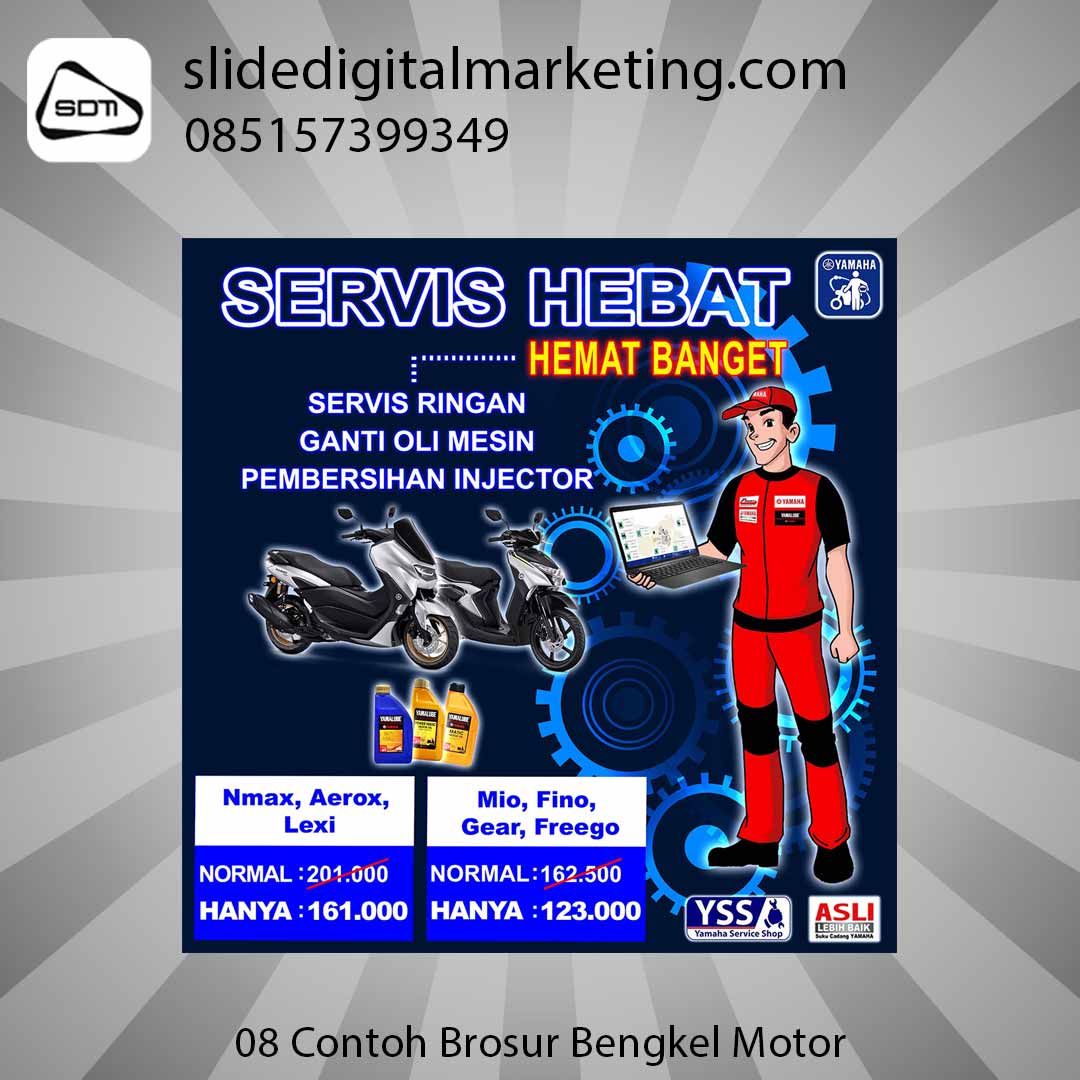 10+ Contoh Brosur Pamflet Leaflet Poster Bengkel Motor