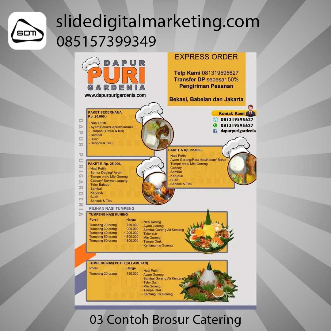 10+ Contoh Brosur Pamflet Leaflet Poster Catering
