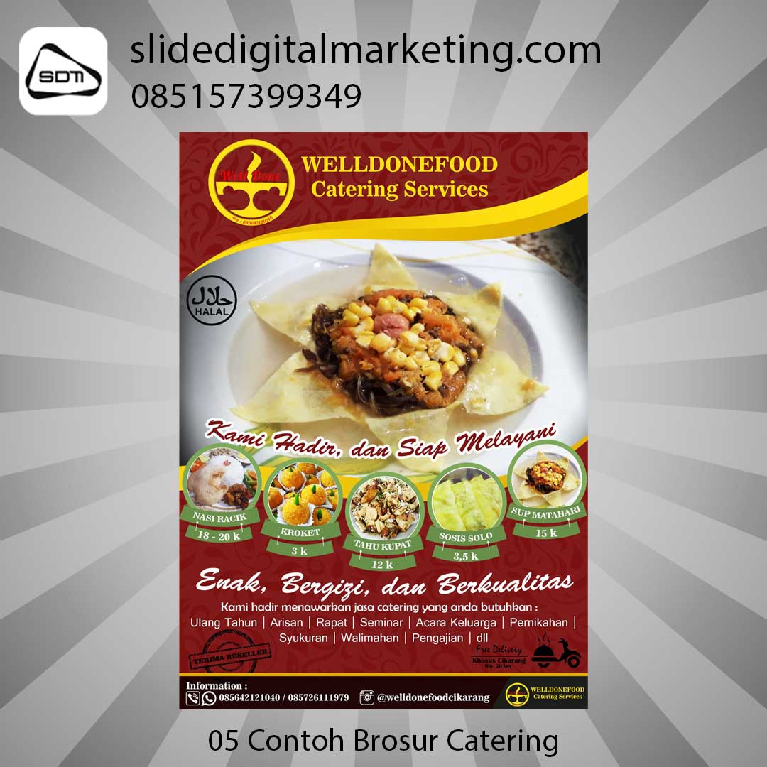 10+ Contoh Brosur Pamflet Leaflet Poster Catering