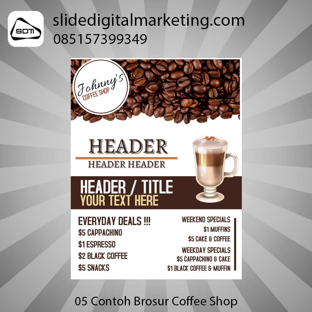 10+ Contoh Brosur Pamflet Leaflet Poster Coffee Shop