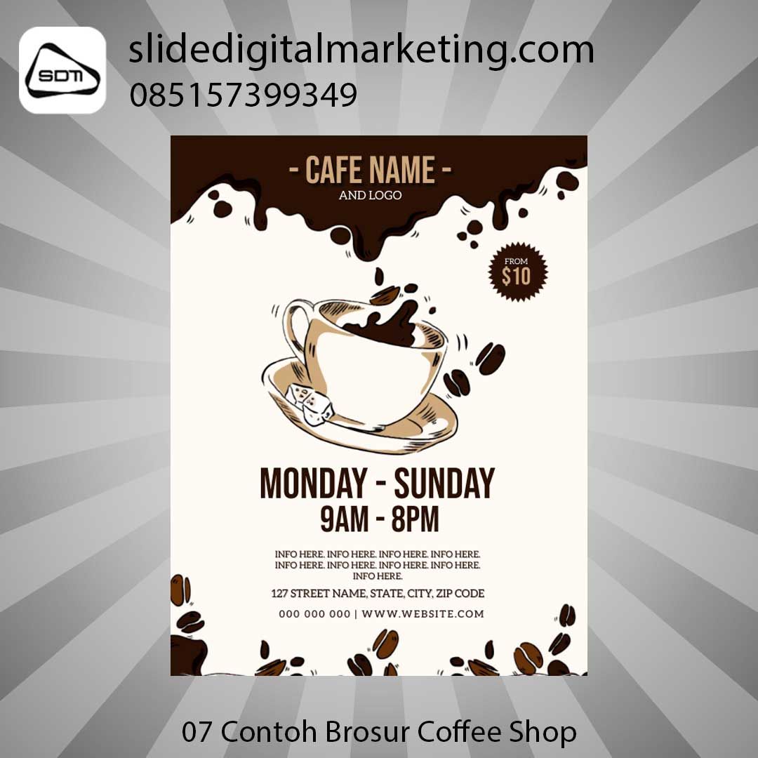10+ Contoh Brosur Pamflet Leaflet Poster Coffee Shop