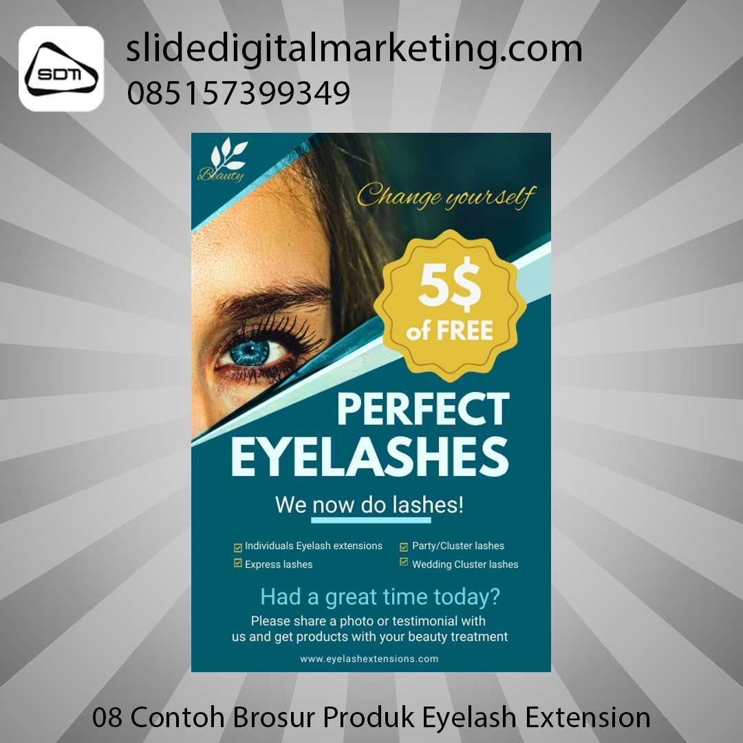 10+ Contoh Brosur Pamflet Leaflet Poster Produk Eyelash Extension