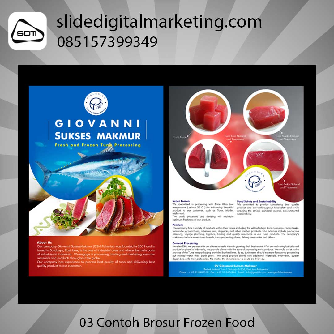 10+ Contoh Brosur Pamflet Leaflet Poster Produk Frozen Food