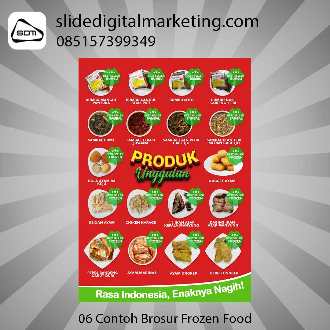10+ Contoh Brosur Pamflet Leaflet Poster Produk Frozen Food
