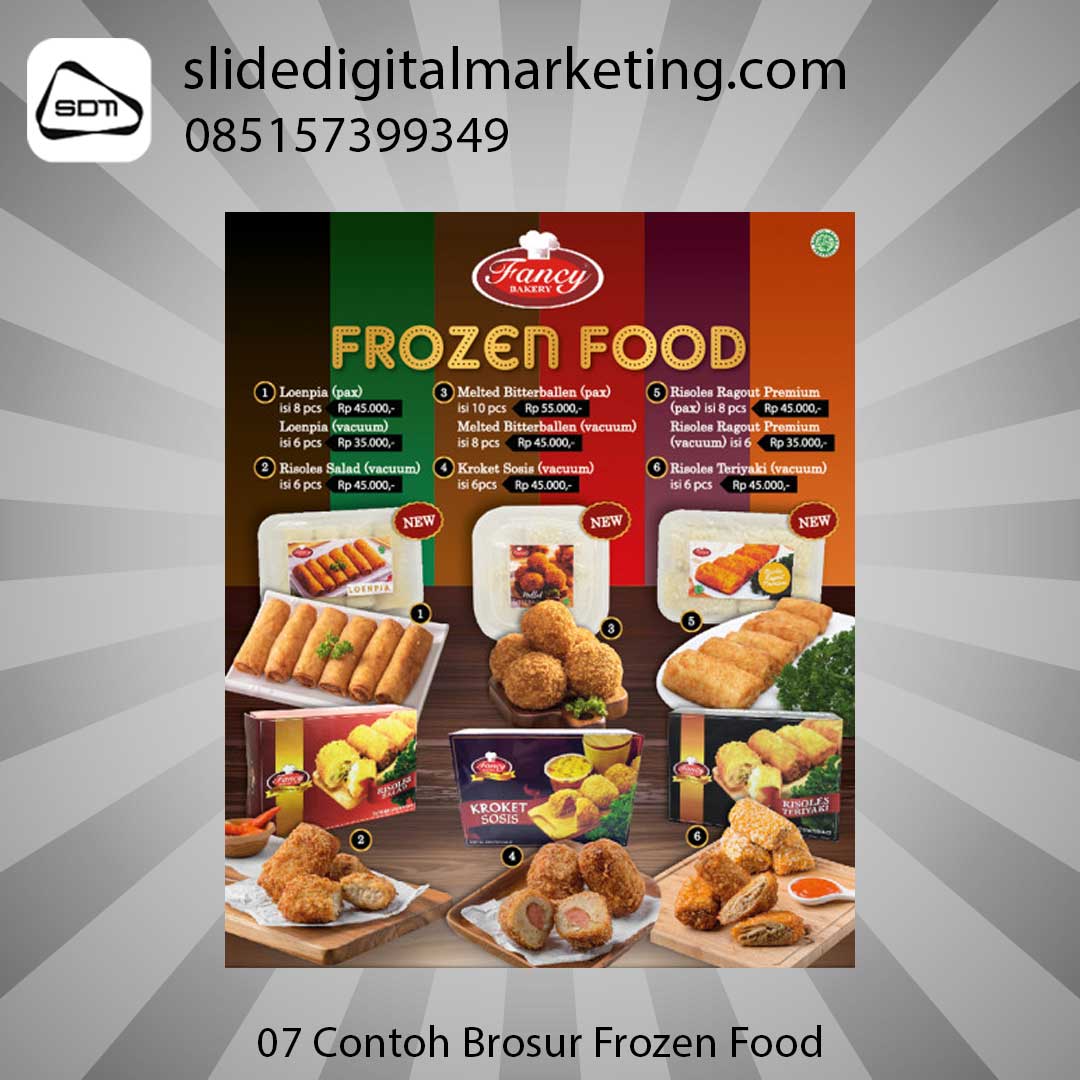 10+ Contoh Brosur Pamflet Leaflet Poster Produk Frozen Food