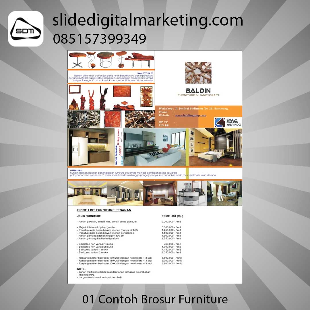 10+ Contoh Brosur Pamflet Leaflet Poster Produk Furniture