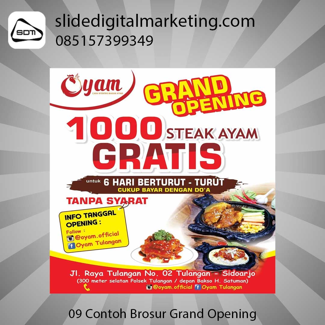 10+ Contoh Brosur Pamflet Leaflet Poster Grand Opening