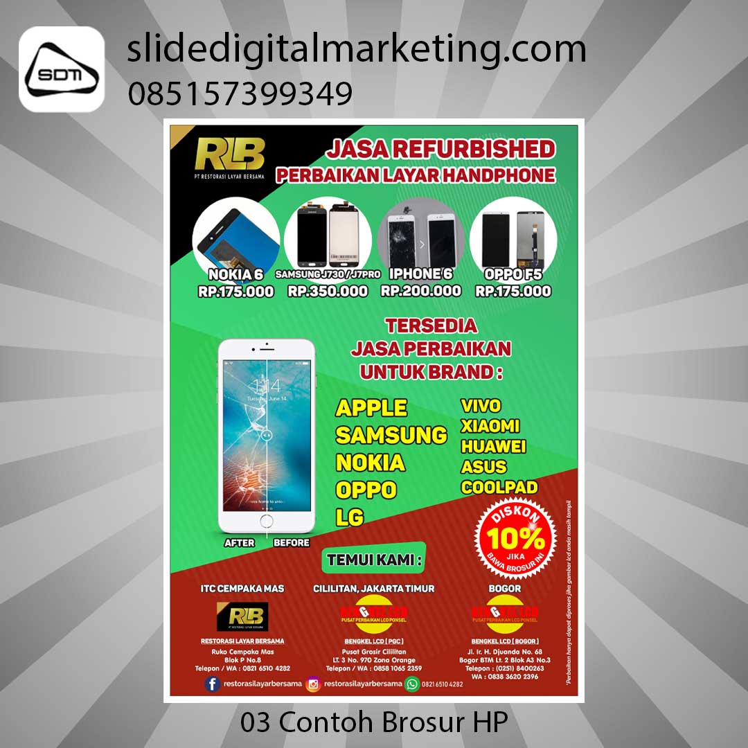 10+ Contoh Brosur Pamflet Leaflet Poster Hp