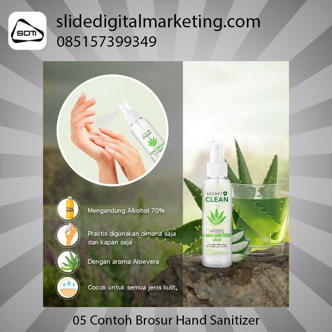10+ Contoh Brosur Pamflet Leaflet Poster Hand Sanitizer