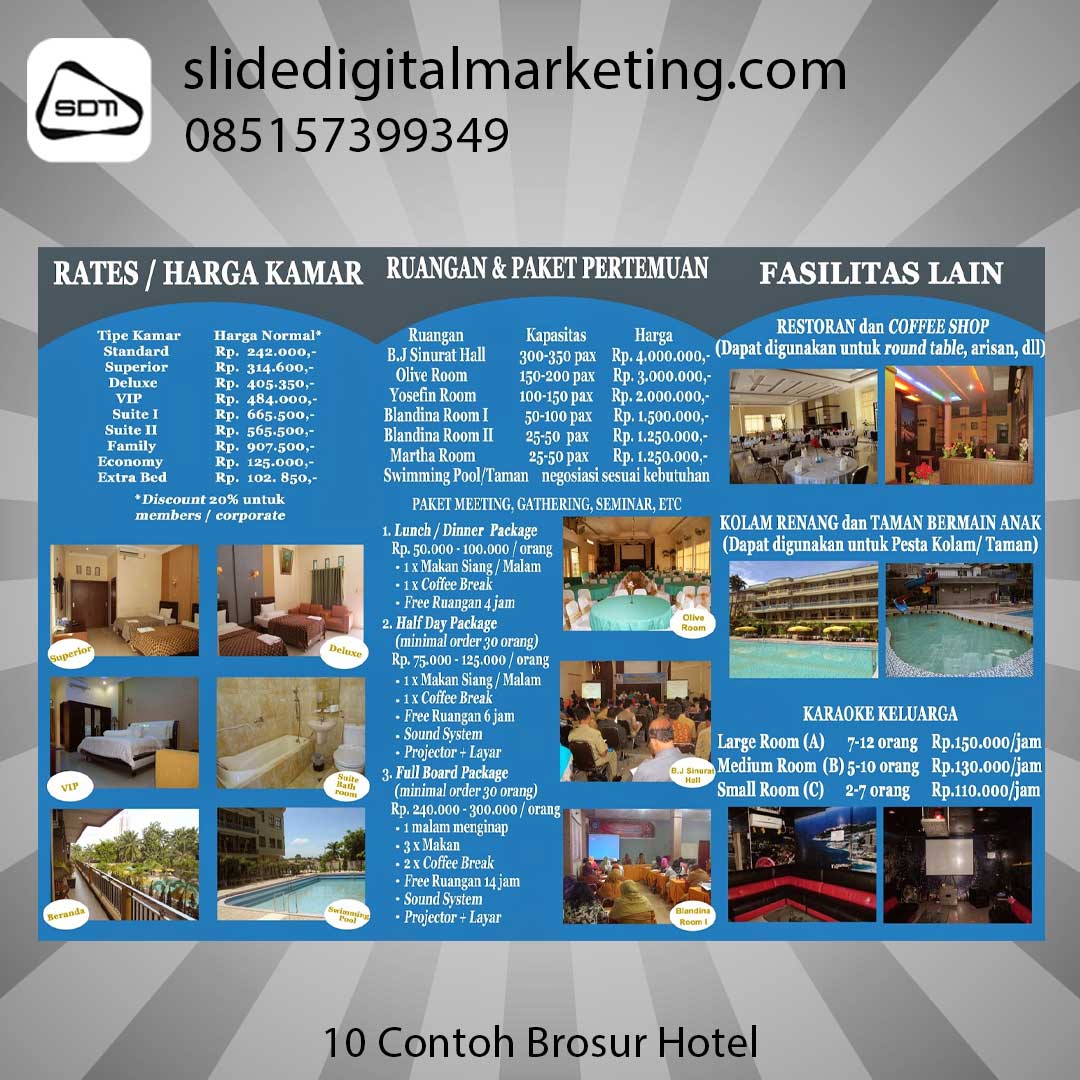 10+ Contoh Brosur Pamflet Leaflet Poster Hotel