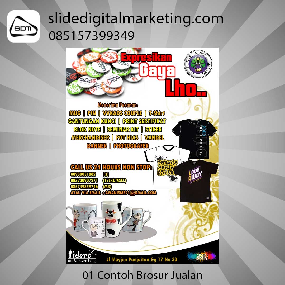 10+ Contoh Brosur Pamflet Leaflet Poster Produk Jualan