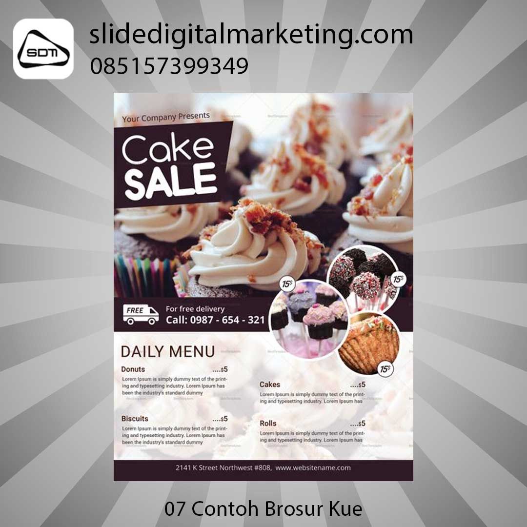 10+ Contoh Brosur Pamflet Leaflet Poster Produk Kue