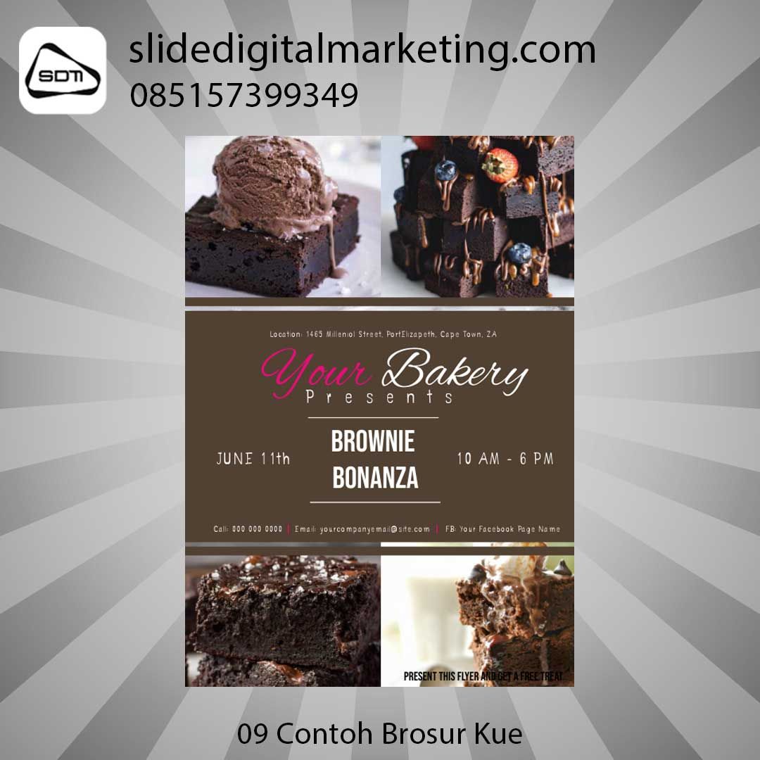 10+ Contoh Brosur Pamflet Leaflet Poster Produk Kue