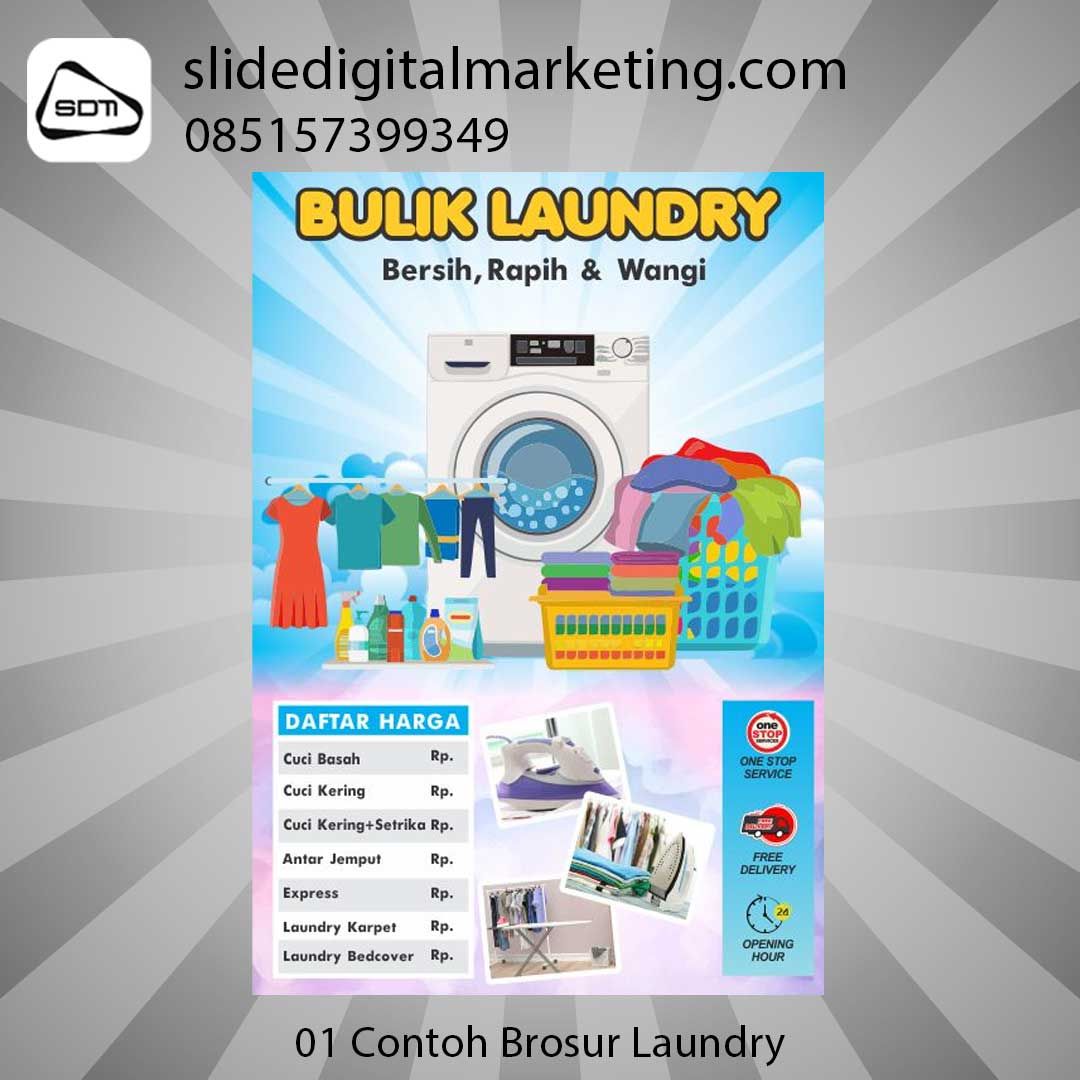 10+ Contoh Brosur Pamflet Leaflet Poster Laundry