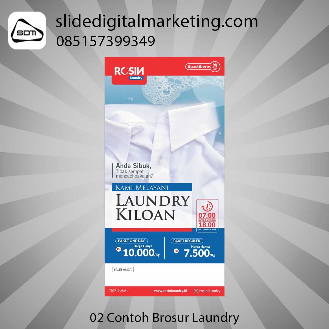 10+ Contoh Brosur Pamflet Leaflet Poster Laundry