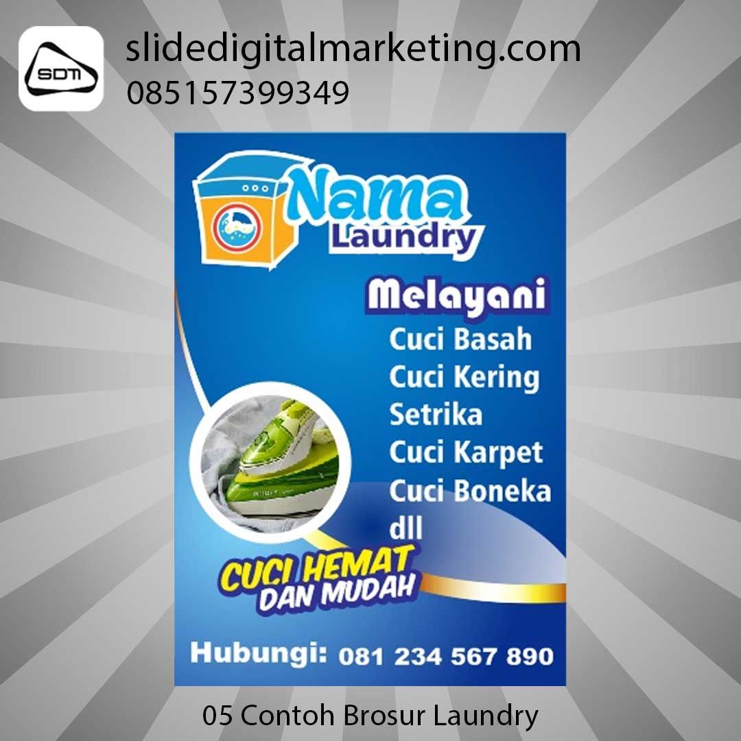 10+ Contoh Brosur Pamflet Leaflet Poster Laundry