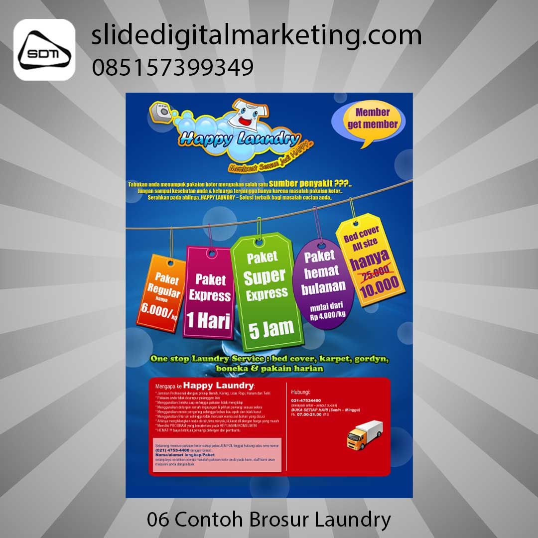 10+ Contoh Brosur Pamflet Leaflet Poster Laundry