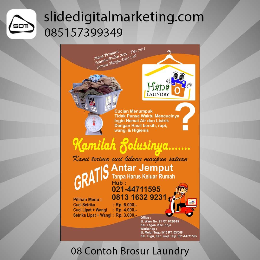 10+ Contoh Brosur Pamflet Leaflet Poster Laundry