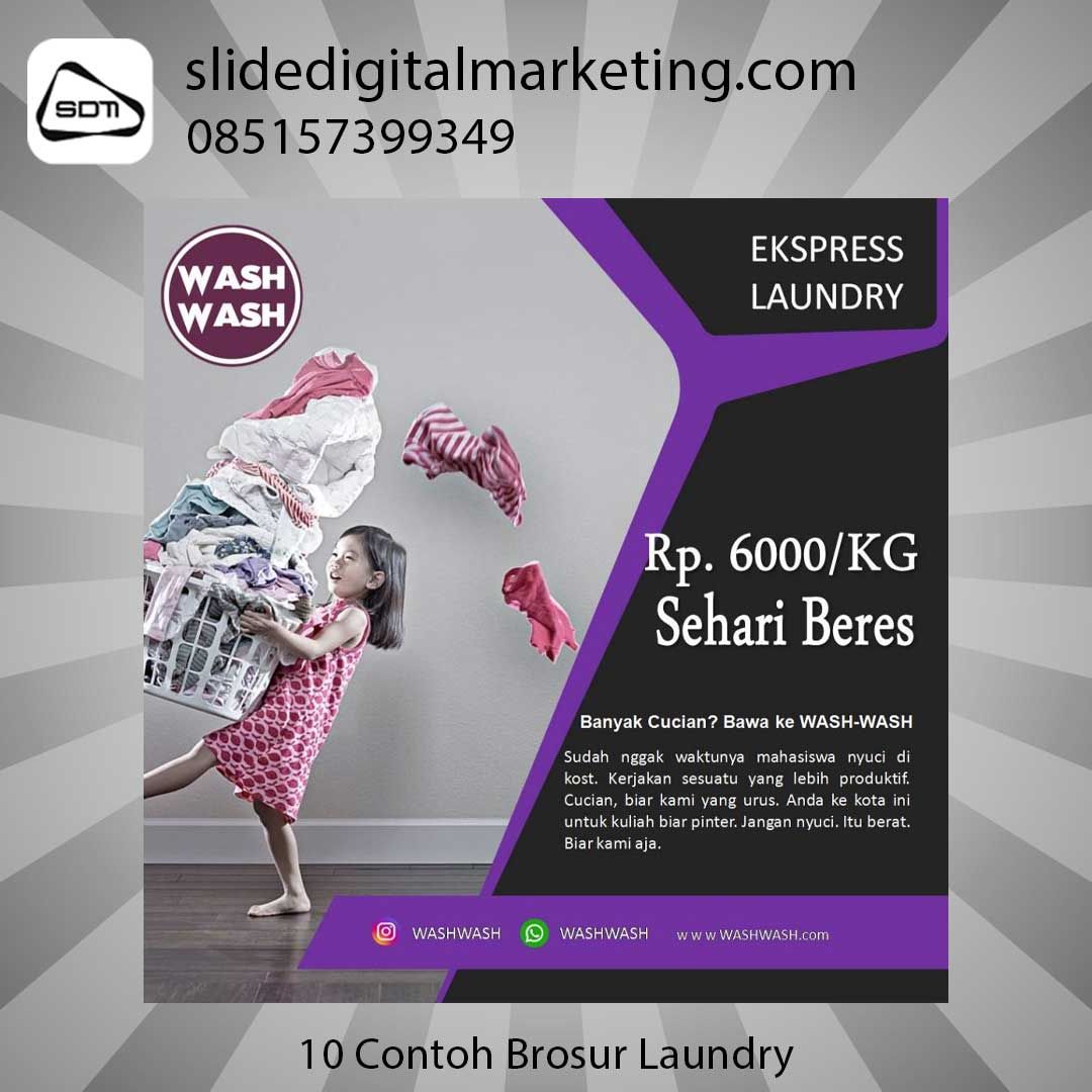 10+ Contoh Brosur Pamflet Leaflet Poster Laundry