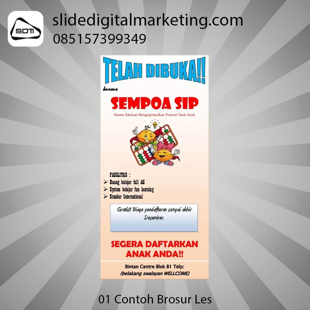 10+ Contoh Brosur Pamflet Leaflet Poster Produk Les
