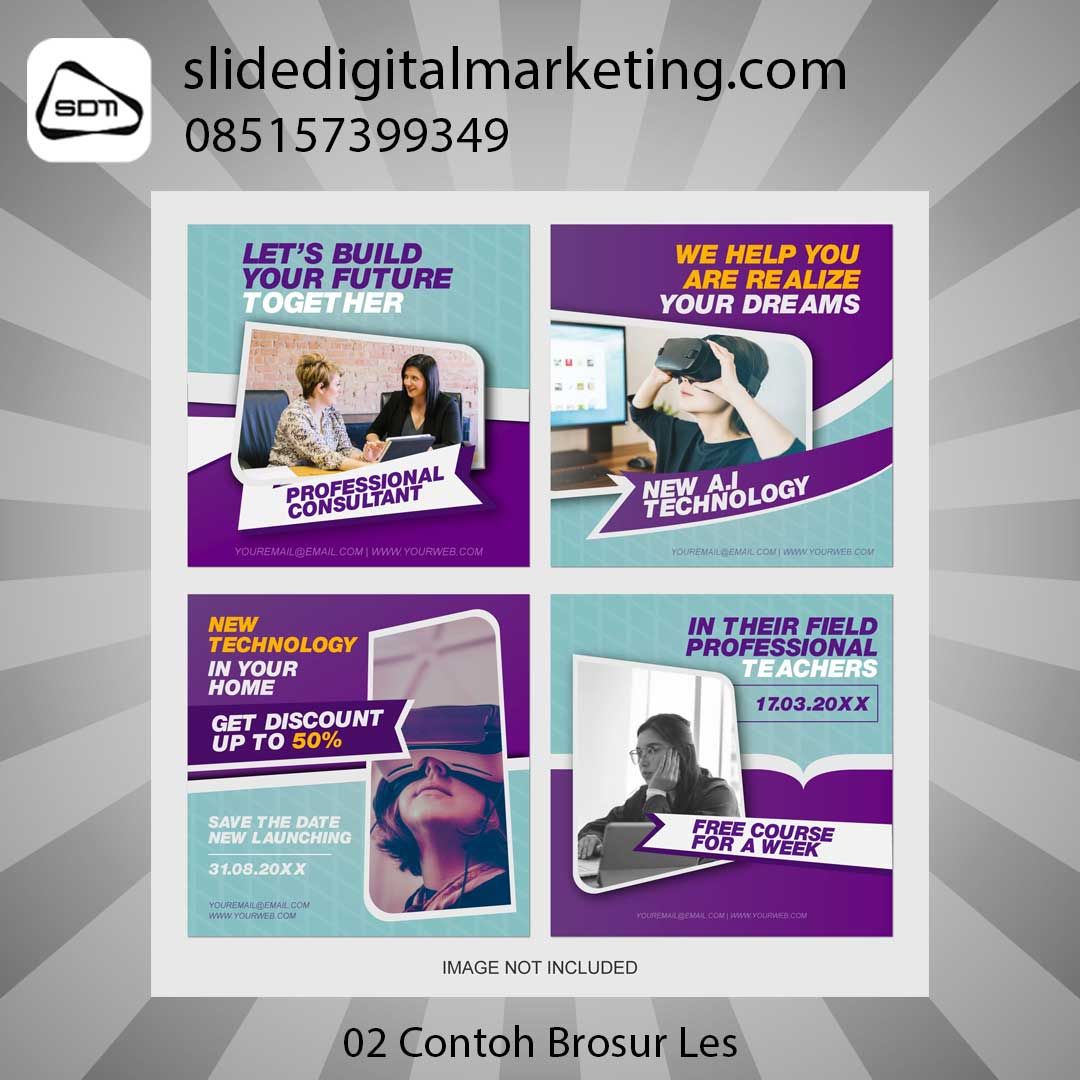 10+ Contoh Brosur Pamflet Leaflet Poster Produk Les