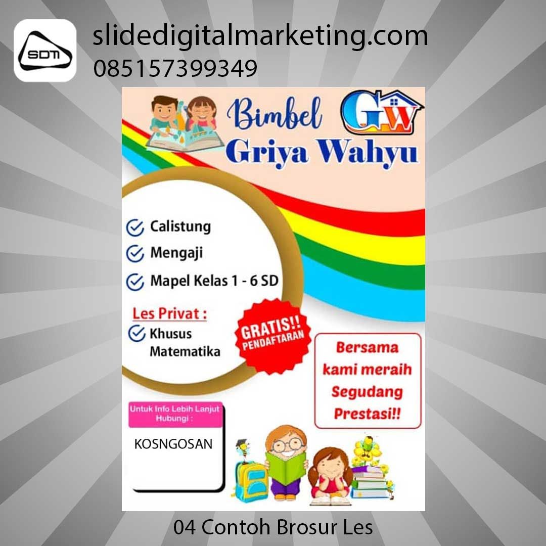 10+ Contoh Brosur Pamflet Leaflet Poster Produk Les