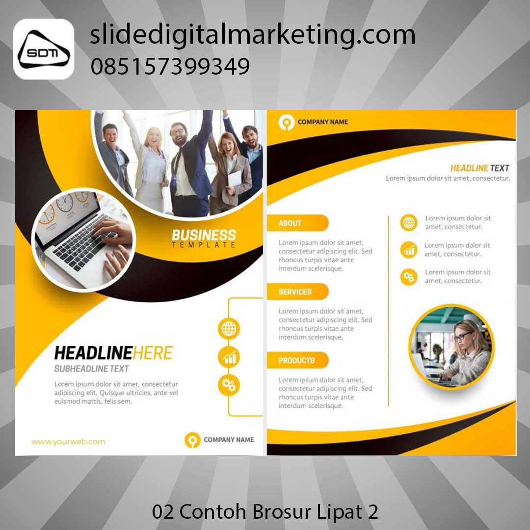 10+ Contoh Brosur Pamflet Leaflet Poster Lipat 2