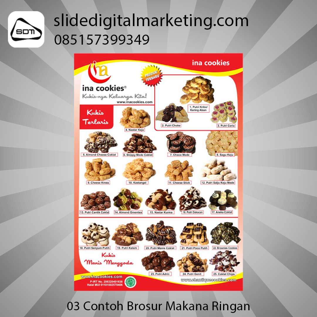 10+ Contoh Brosur Pamflet Leaflet Poster Makanan Ringan