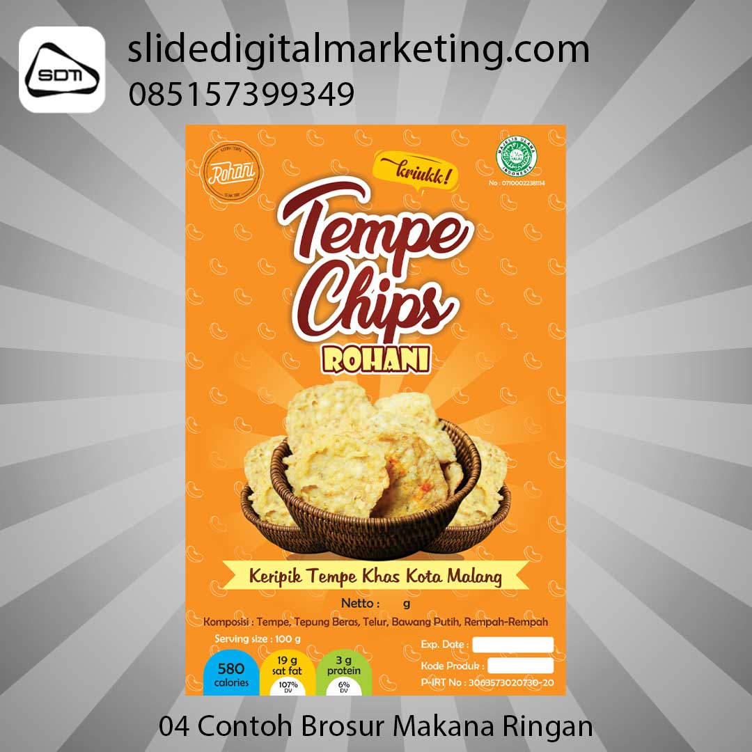 10+ Contoh Brosur Pamflet Leaflet Poster Makanan Ringan