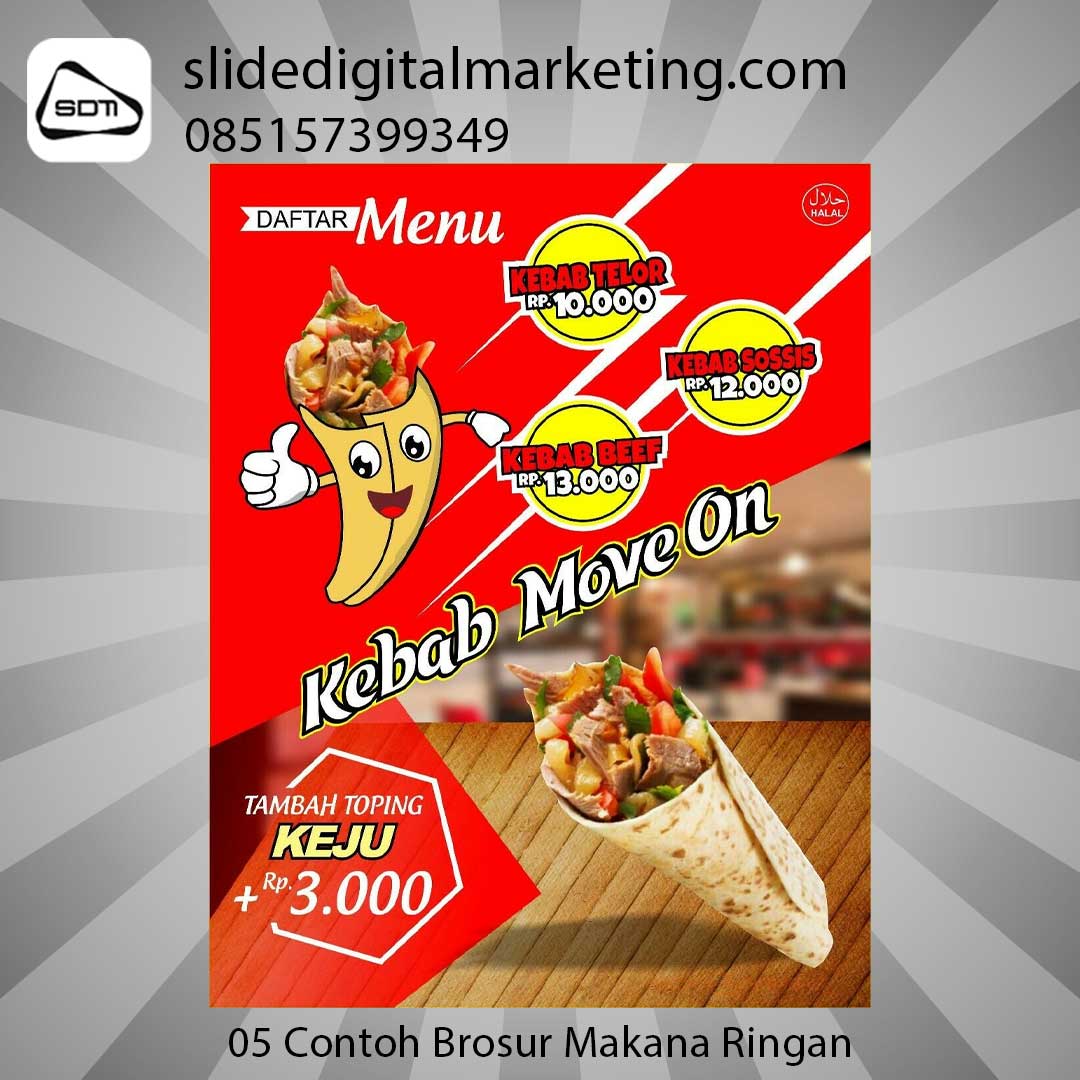 10+ Contoh Brosur Pamflet Leaflet Poster Makanan Ringan