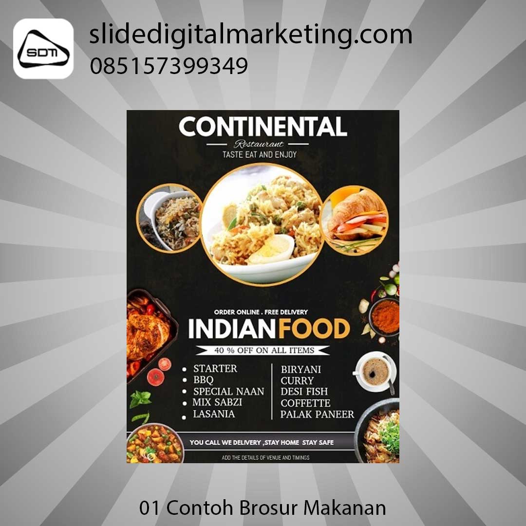 10+ Contoh Brosur Pamflet Leaflet Poster Produk Makanan