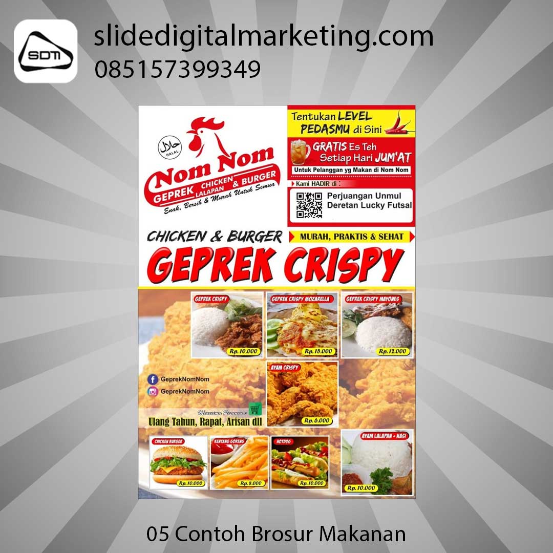 10+ Contoh Brosur Pamflet Leaflet Poster Produk Makanan