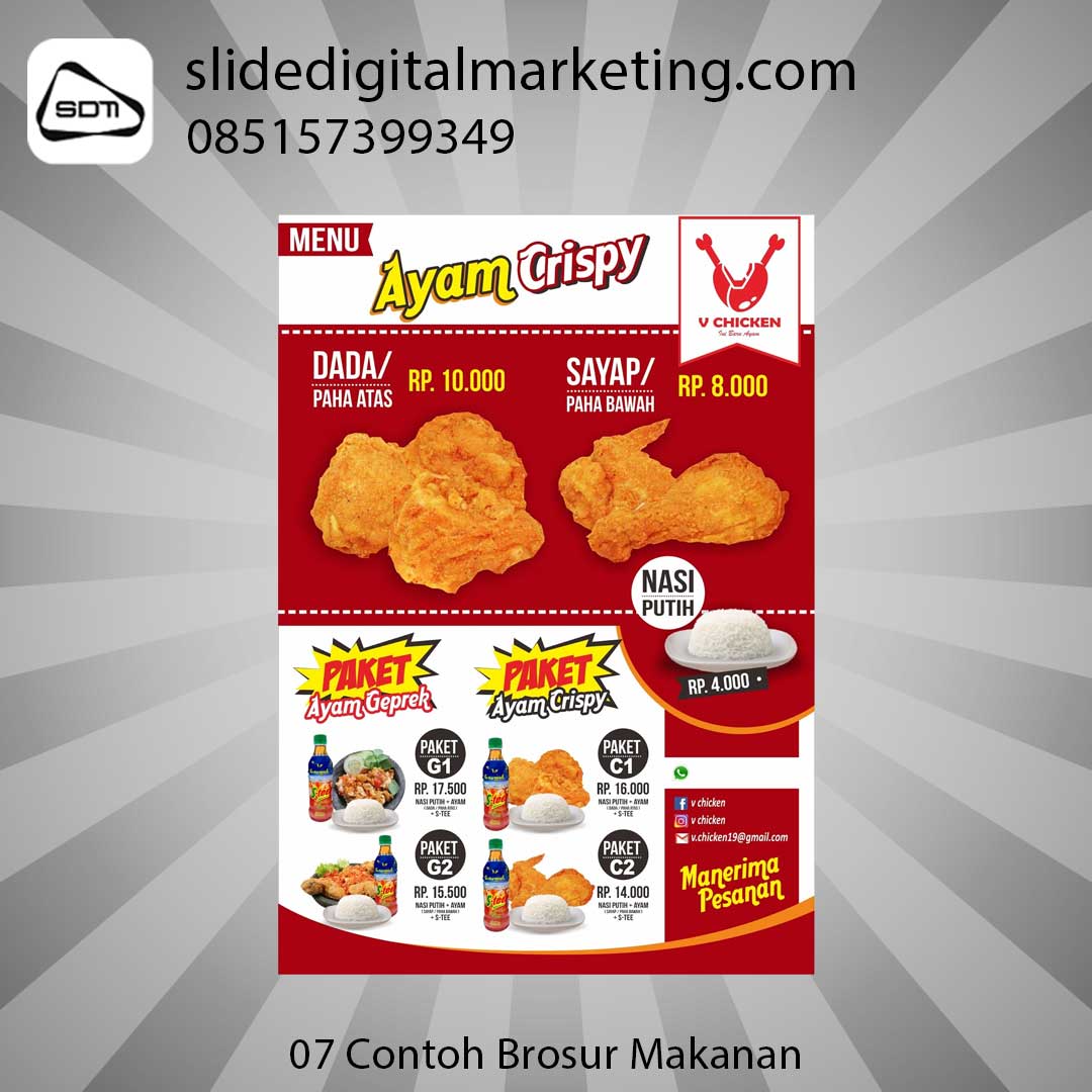 10+ Contoh Brosur Pamflet Leaflet Poster Produk Makanan