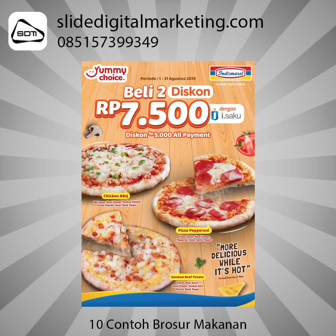 10+ Contoh Brosur Pamflet Leaflet Poster Produk Makanan