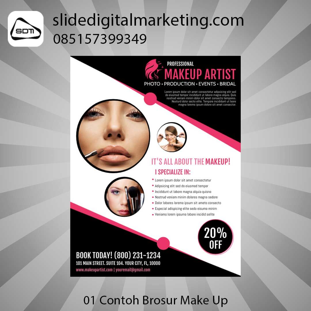 10+ Contoh Brosur Pamflet Leaflet Poster Make Up