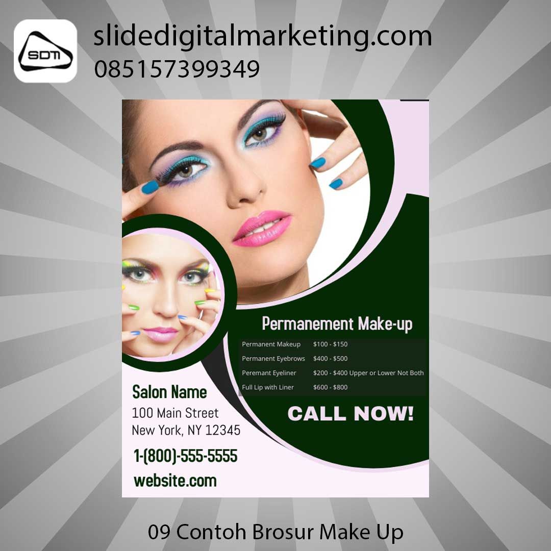 10+ Contoh Brosur Pamflet Leaflet Poster Make Up