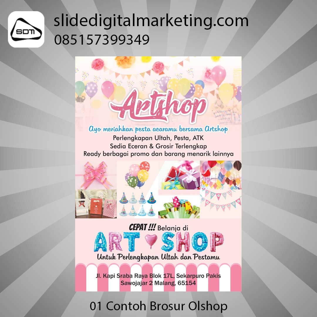 10+ Contoh Brosur Pamflet Leaflet Poster Produk Olshop